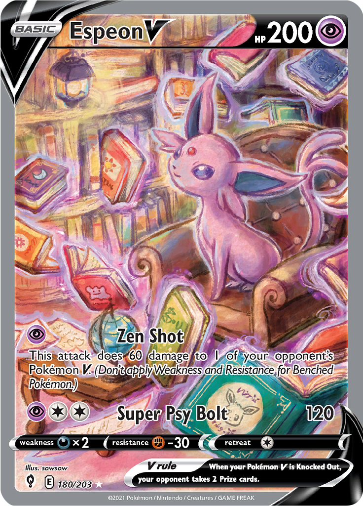 Espeon V Evolving Skies EVS 180 Limitless Espeon V Evolving Skies EVS 180 Limitless
