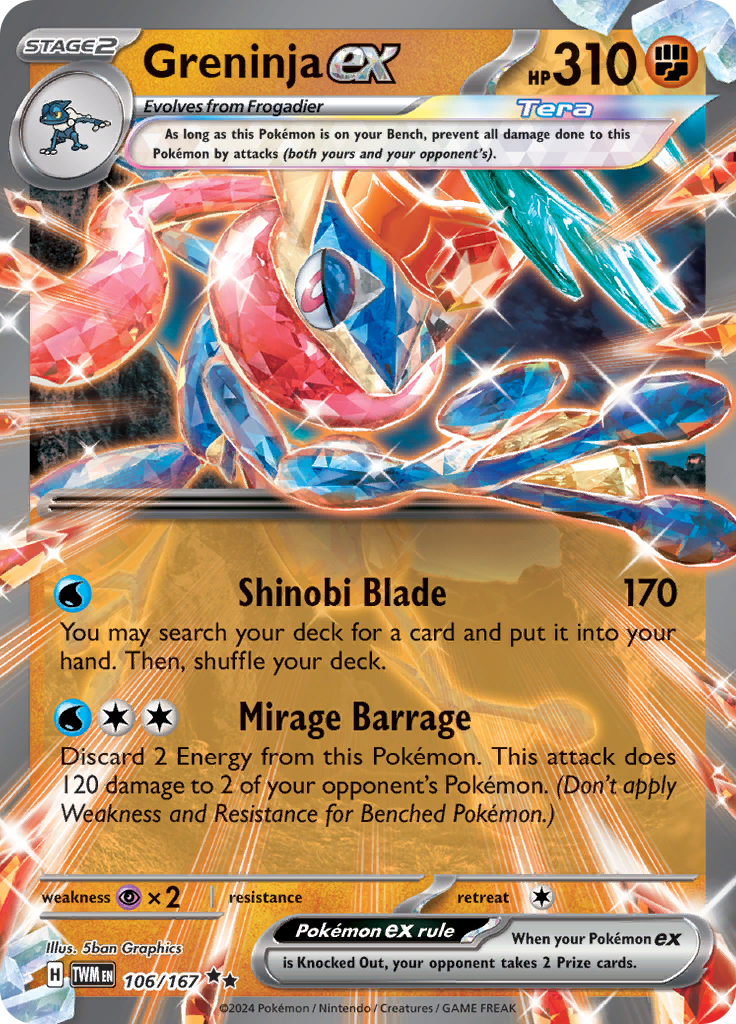 Greninja Ex Twilight Masquerade Twm 106 Limitless